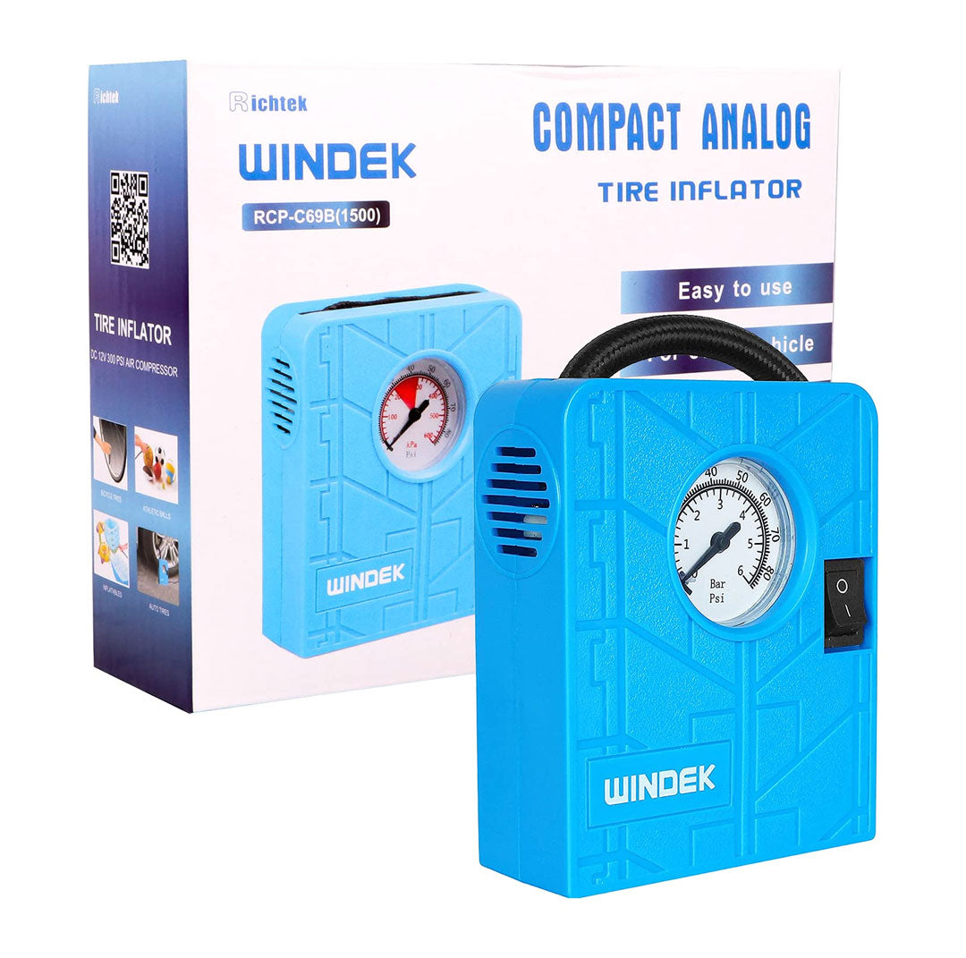 Windek 1500 Portable Digital Tyre Inflator with Flashlight specially f ...