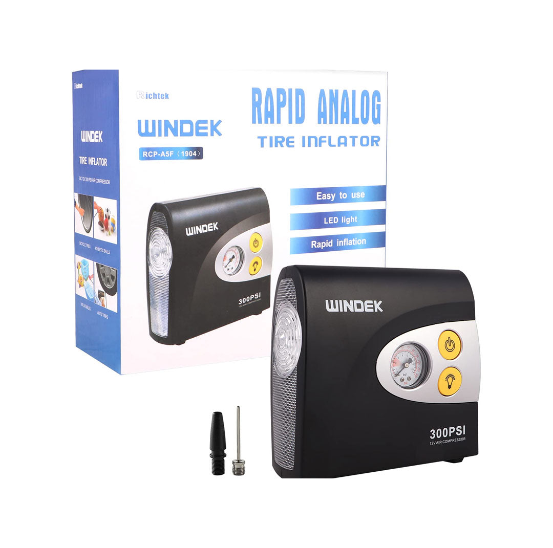Windek 1904 Portable Analog Tire Inflator with Flashlight – Uniauto