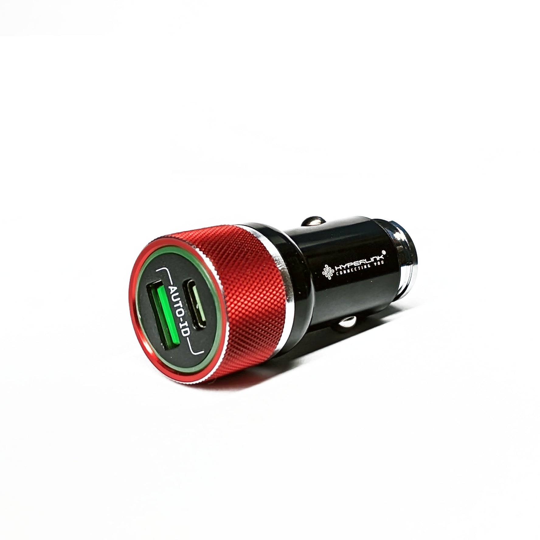 Hyperlink PD + USB Car Charger With 3 in 1 Threaded Fast Charging Cabl ...