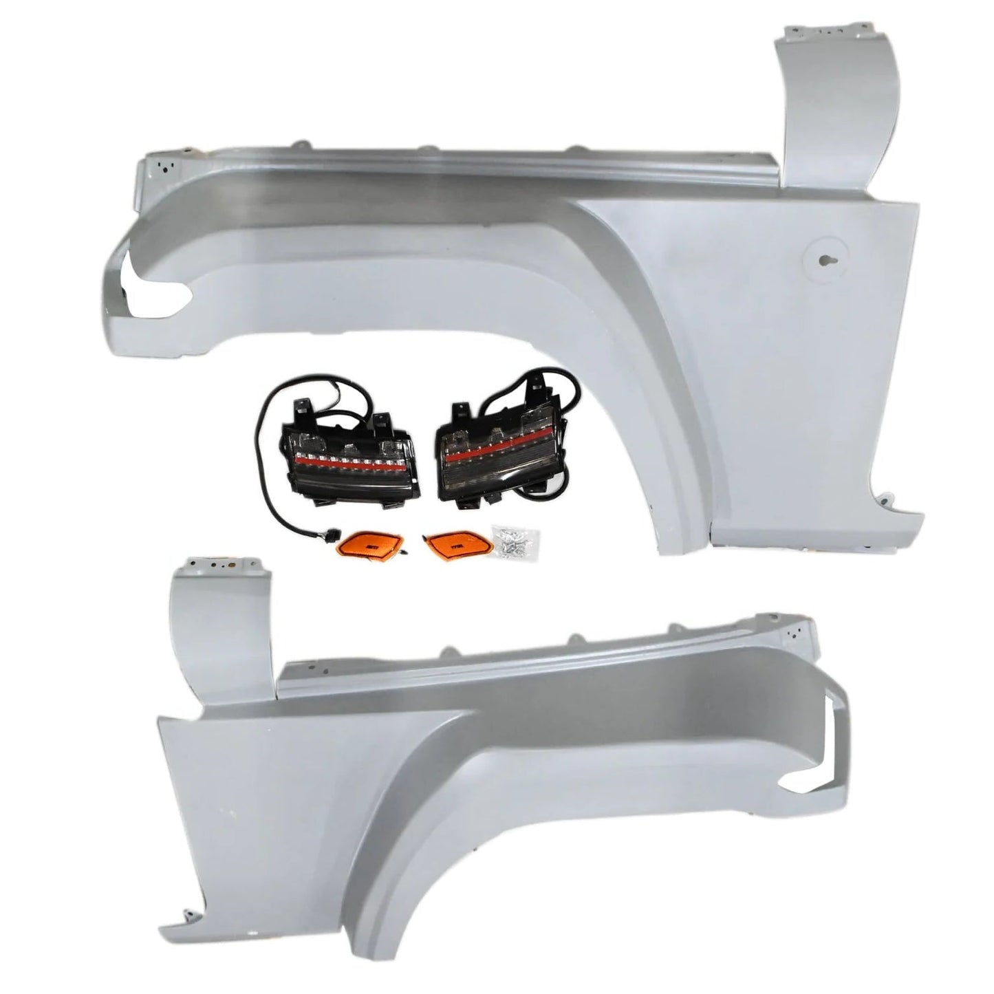 Wrangler-Style Metal Fenders with Led Indicators for Mahindra Thar ROX ...
